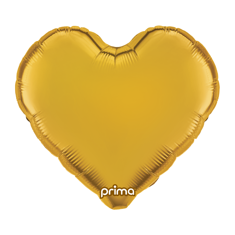 Prima 18" Gold Heart Balloon — Balloon World Orlando