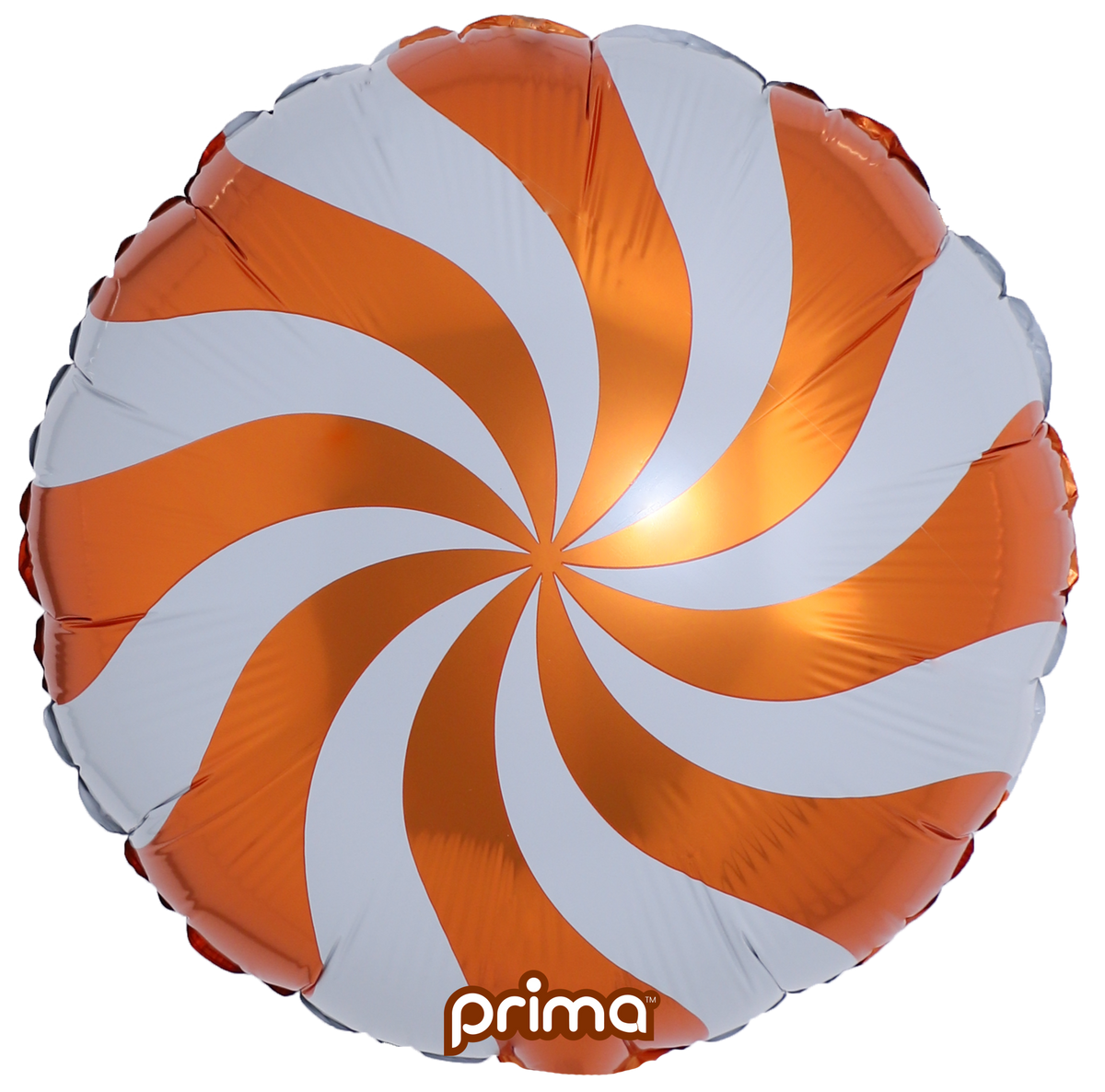 Prima 18” Orange Candy Swirl Balloon — Balloon World Orlando