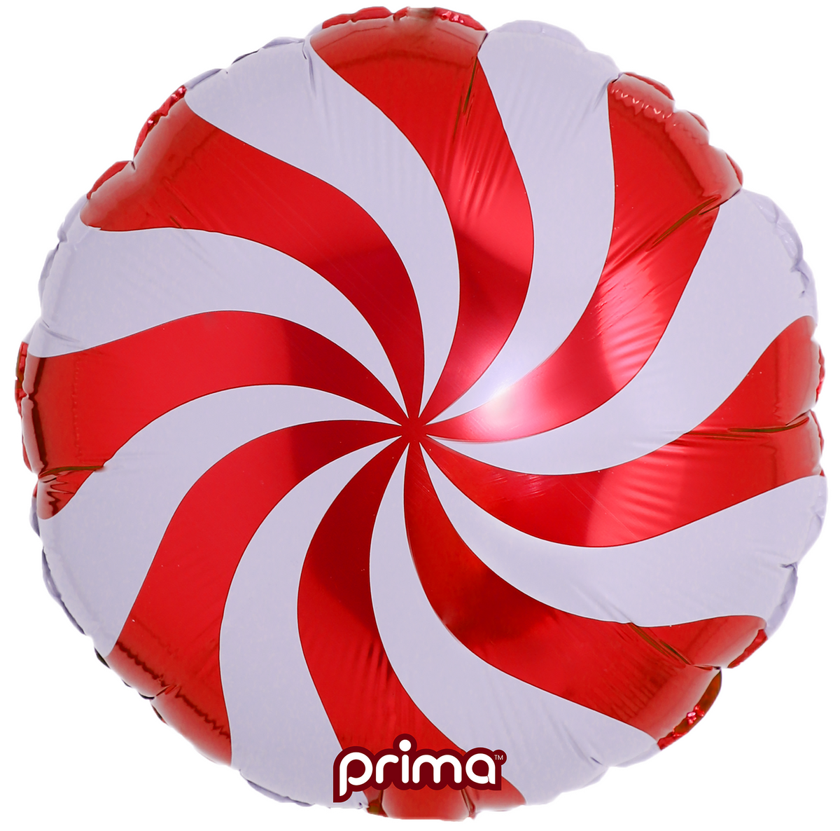 Prima 18” Red Candy Swirl Balloon — Balloon World Orlando