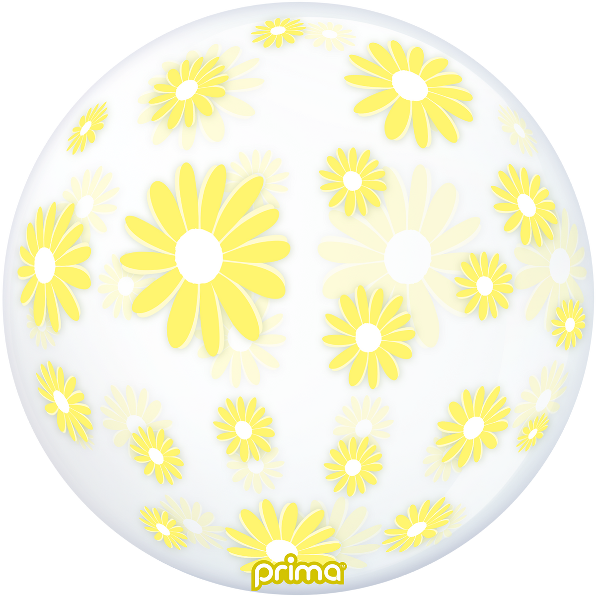 Prima 20” Yellow Daisies Sphere Balloon — Balloon World Orlando