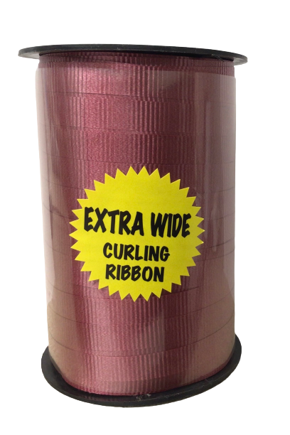 EXTRA WIDE Curling Ribbon - BURGUNDY 3/8” x 250yd — Balloon World Orlando